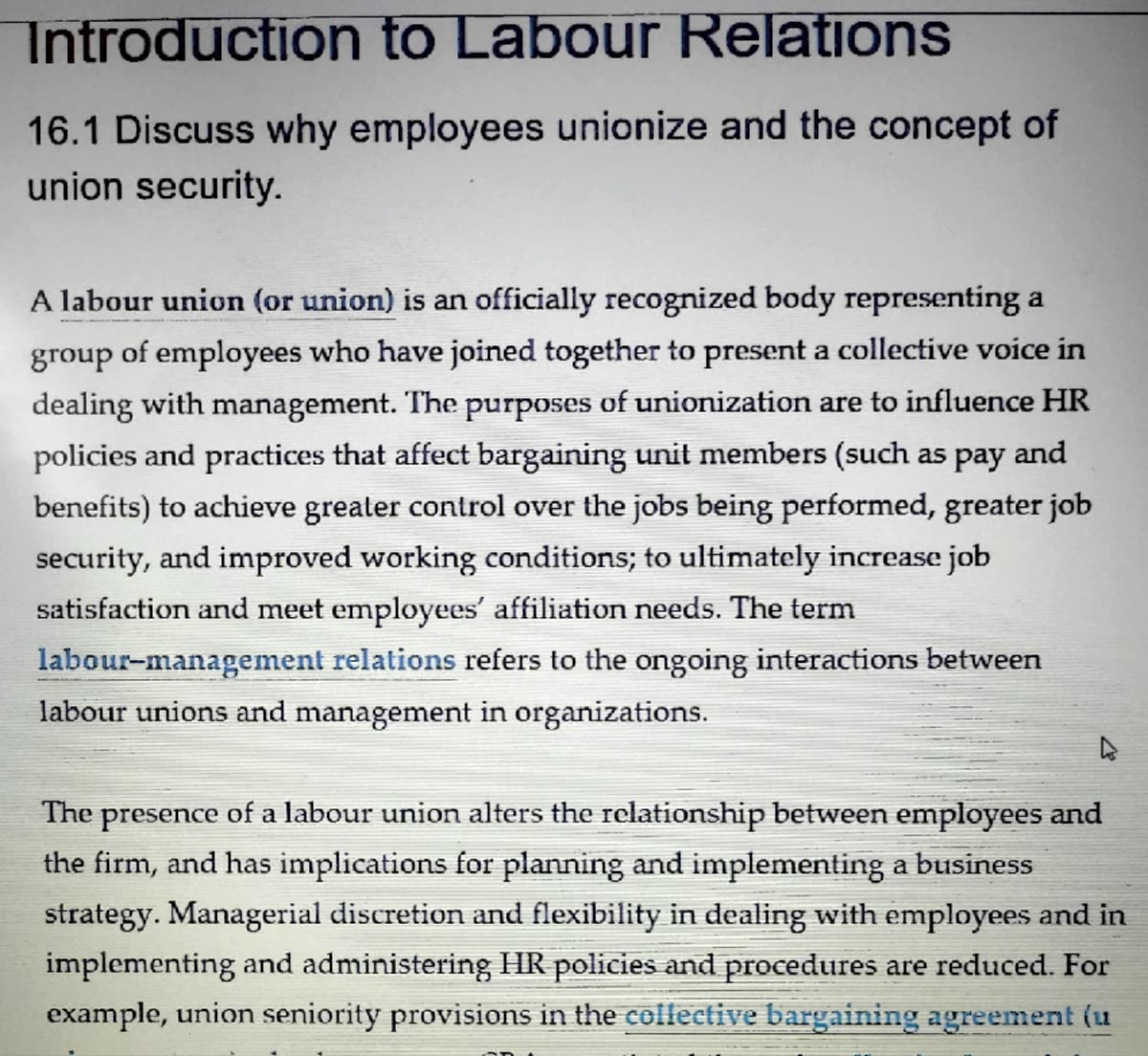 Ch 16 part 1 HRM - Lecture book note - lntrotiuct1on to Labour ...