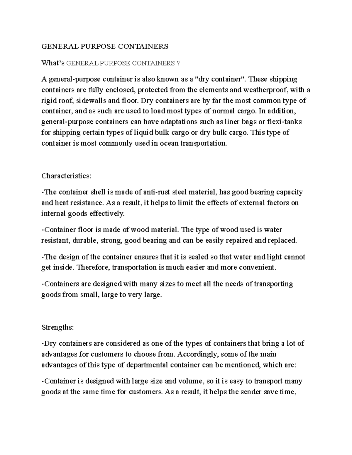 General- Purpose- Containers - GENERAL PURPOSE CONTAINERS What’s ...