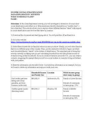 Ss 9:22 - Jenny Stuber notes - Social Stratification 9/ "Social class ...