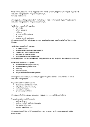 Mkik test 3 zadanie 8 - test 3 - Zadanie 8 – Myślenie kreatywne ...