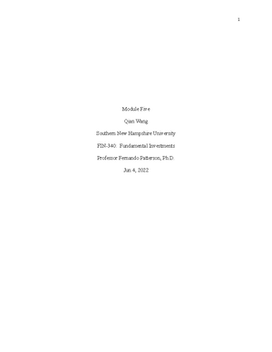 FIN 340 5.1 Milestone 2 - Grade: A - 5-1 Final Project Milestone Two ...