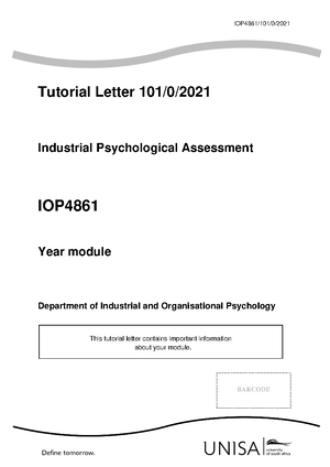 IOP4861 Ass 7 - Final Assessment - Course: IOP4861 Assignment 7 Date ...