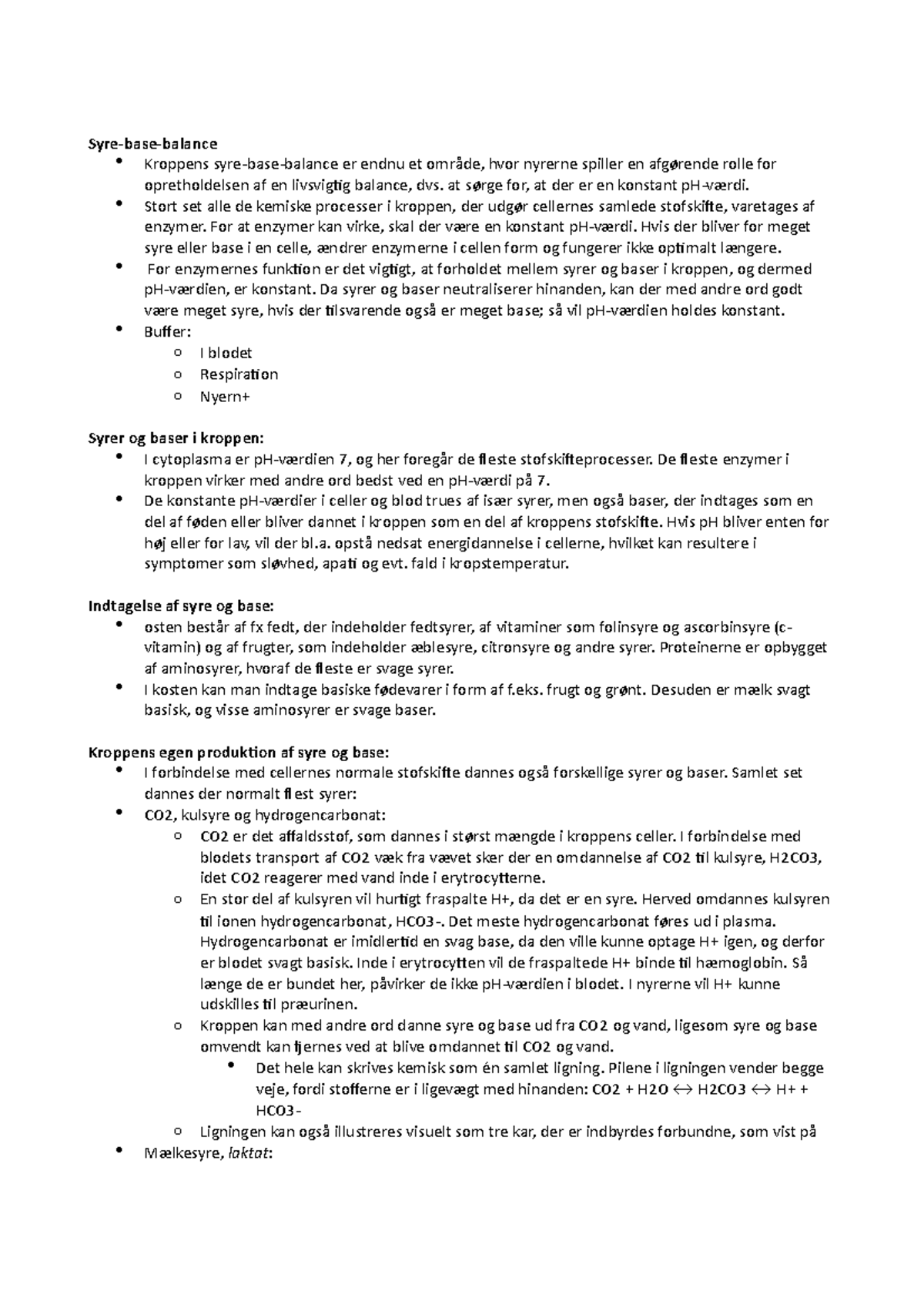 Syre base balance i nyreren - Syre-base-balance Kroppens syre-base ...