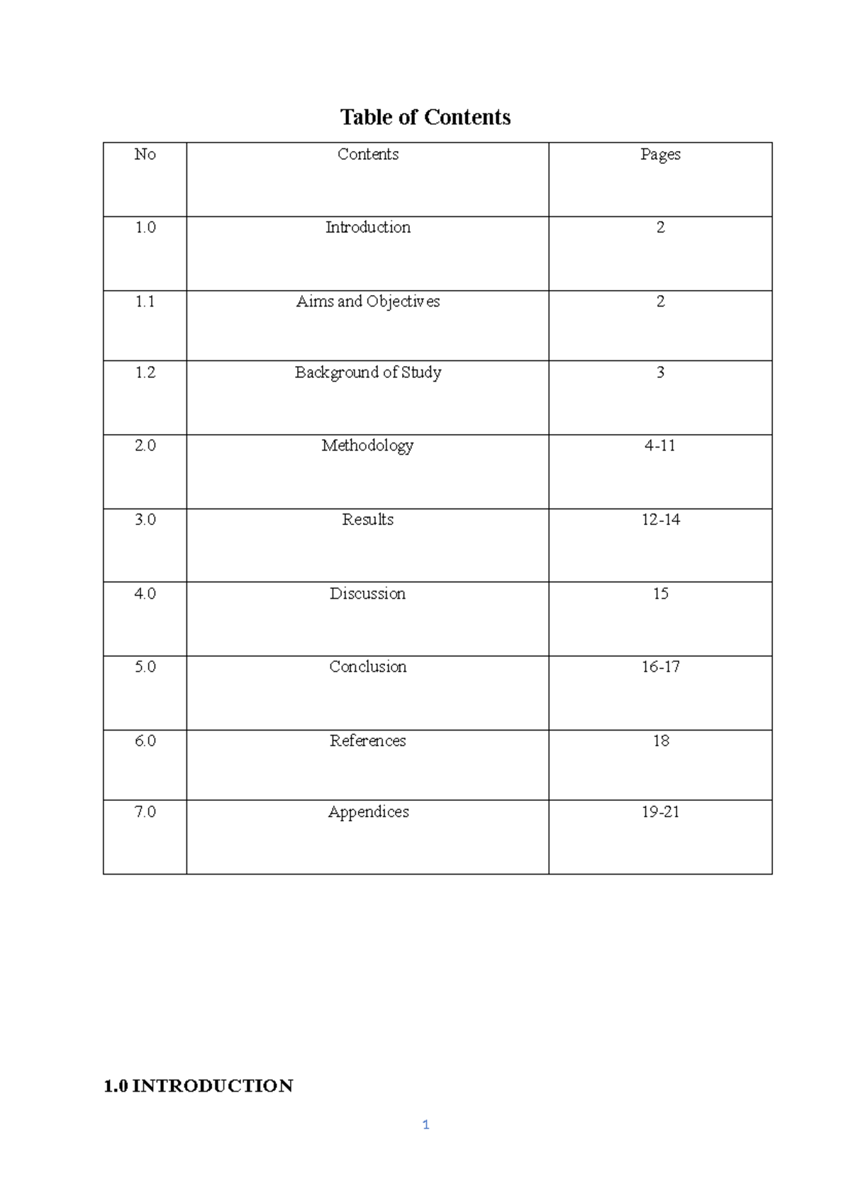 Soil mini project - notes - Table of Contents No Contents Pages 1 ...