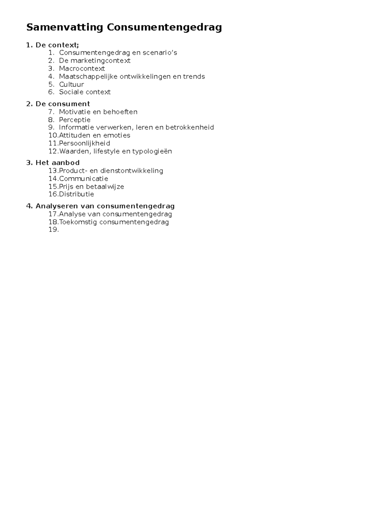 Samenvatting Consumentengedrag - De 1. Consumentengedrag en 2. De ...