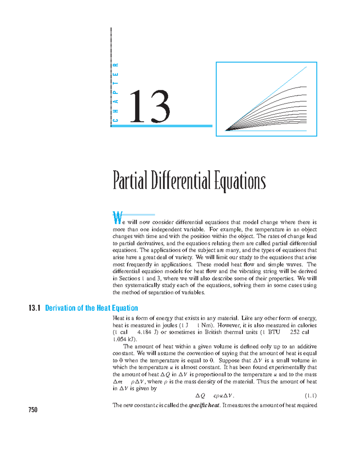 Chapter 13.b - Partial derivatives notes on heat transfer - ####### C ...