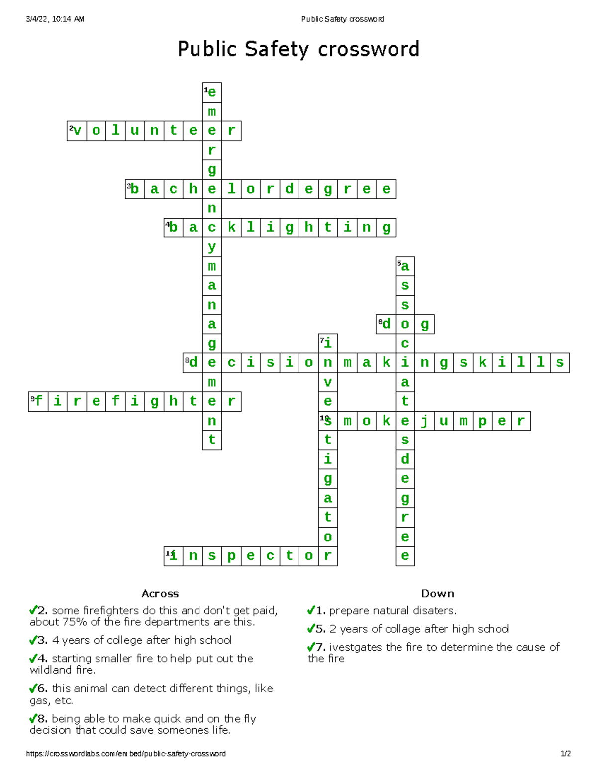 Public Safety Independent word search essay yeah. - 3/4/22, 10:14 AM ...