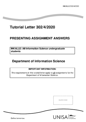 INS1502 Study guide - #2011 University of South Africa All rights ...