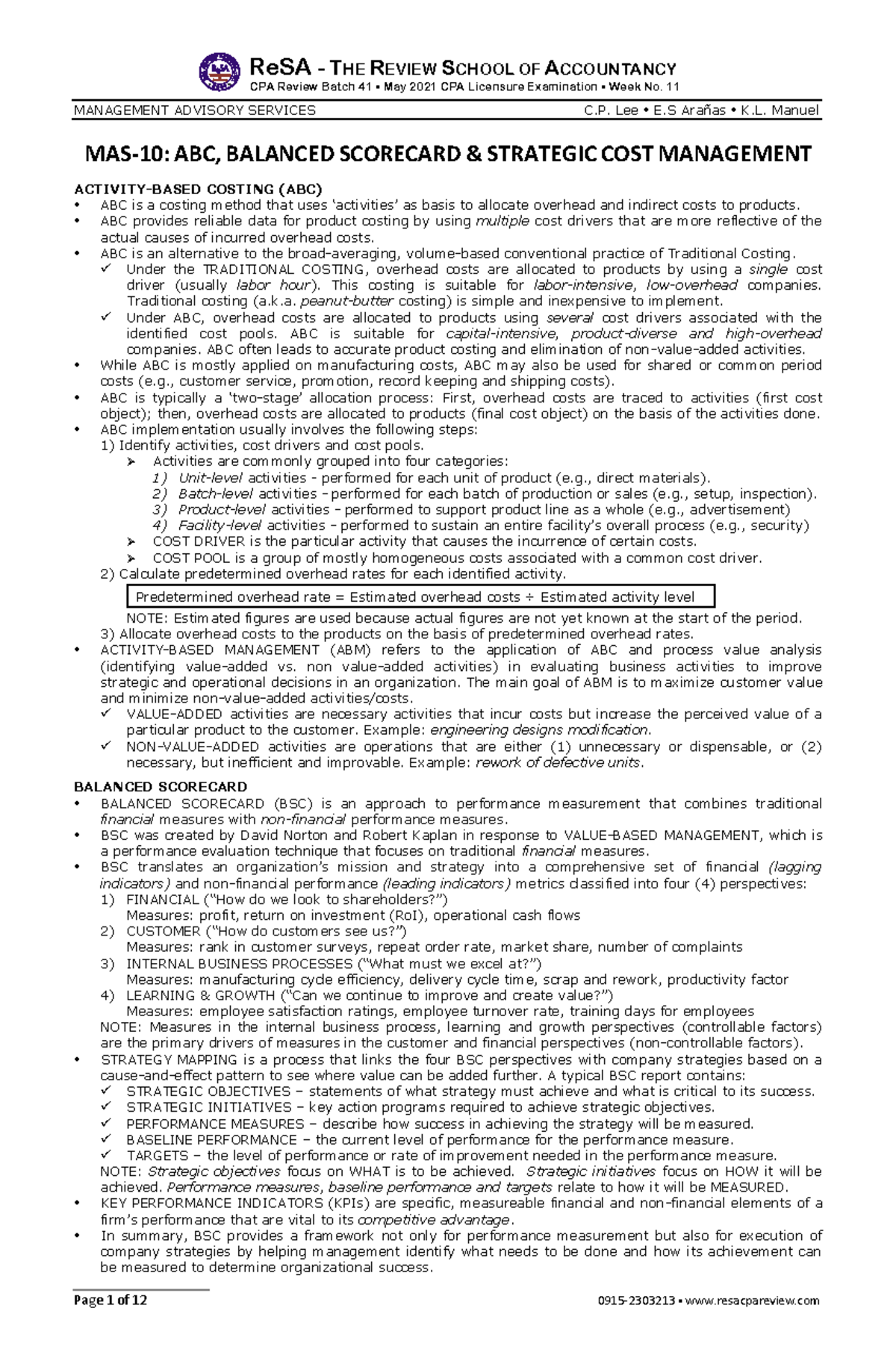 RESA-ABC - ABS - ReSA - THE REVIEW SCHOOL OF ACCOUNTANCY CPA Review ...