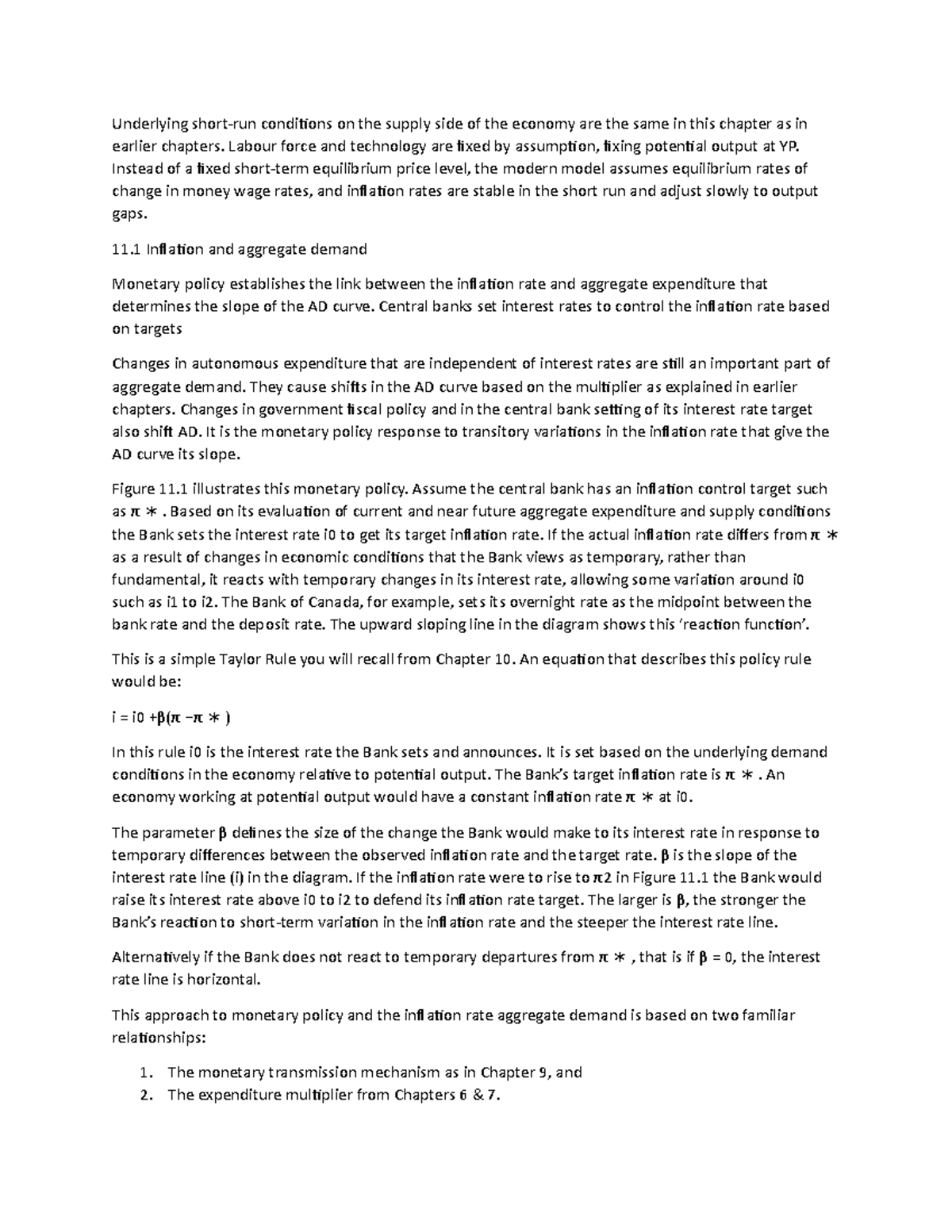 M8 - ch8 - Underlying short-run conditions on the supply side of the ...