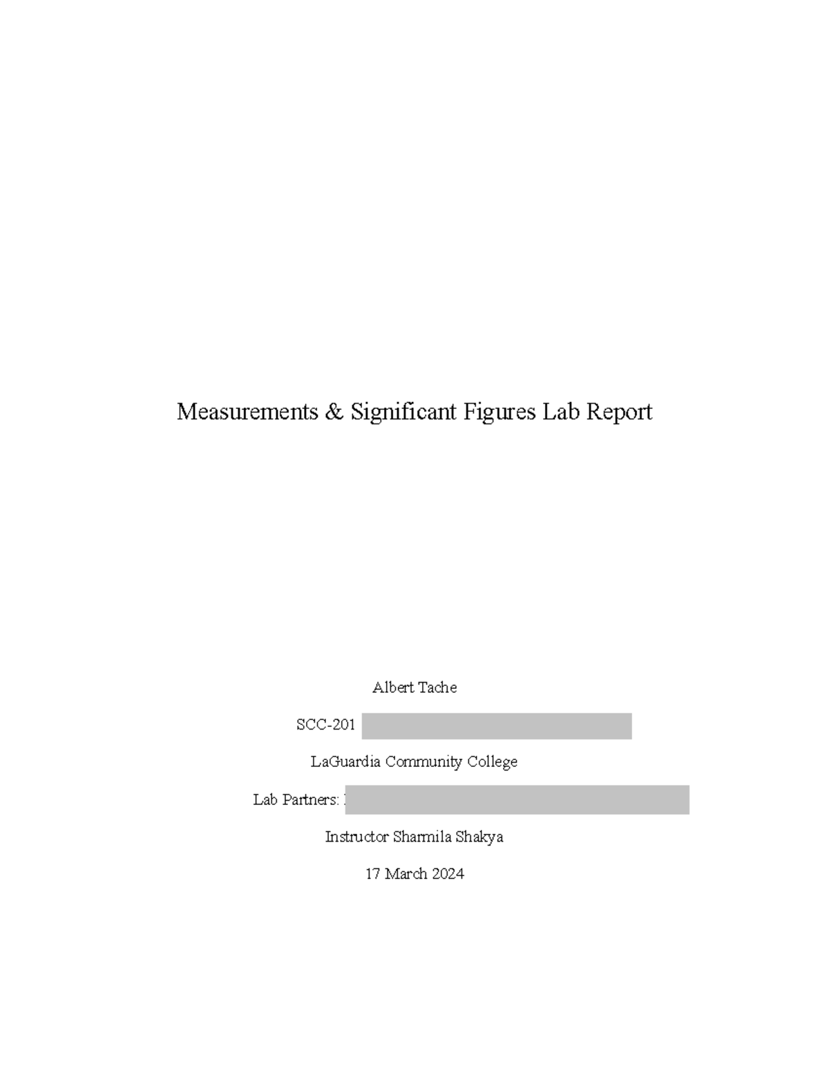 Measurements%20&%20Significant%20Figures%20Lab%20Report - Measurements ...