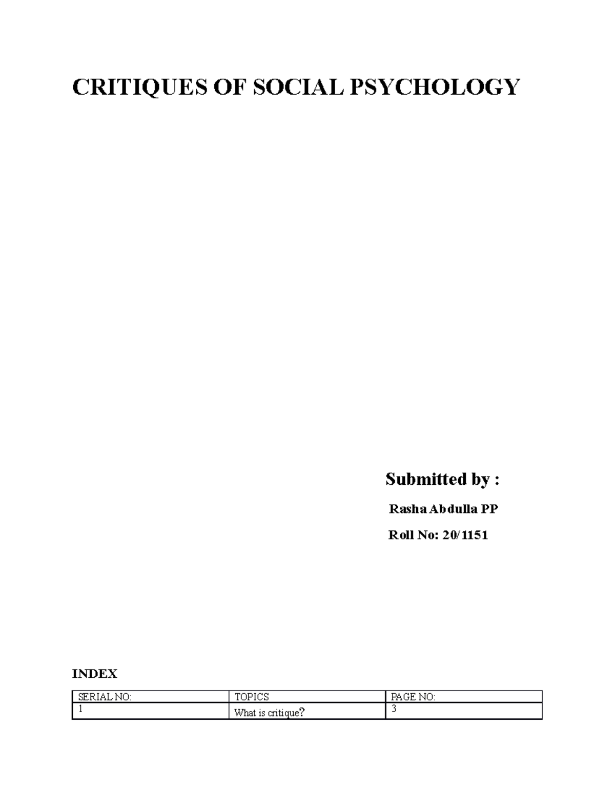 Critique OF Social Psychology- features of critical social psychology ...