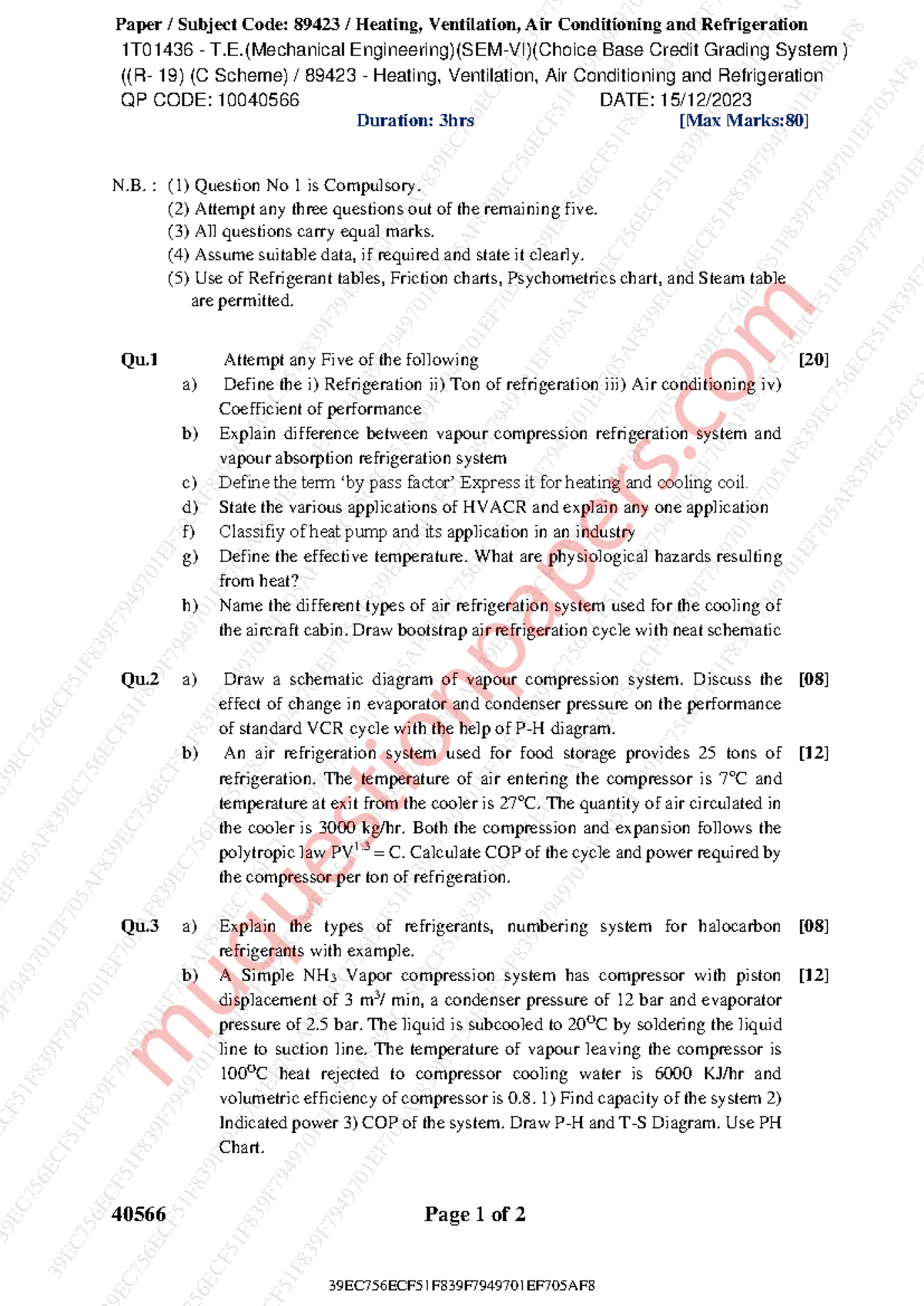 Be mechanical-engineering semester-6 2023 december - Studocu