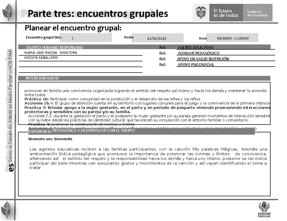 Planecacion 22,23,24 DE Febrero MIS Primeros Pasos - Parte tres ...