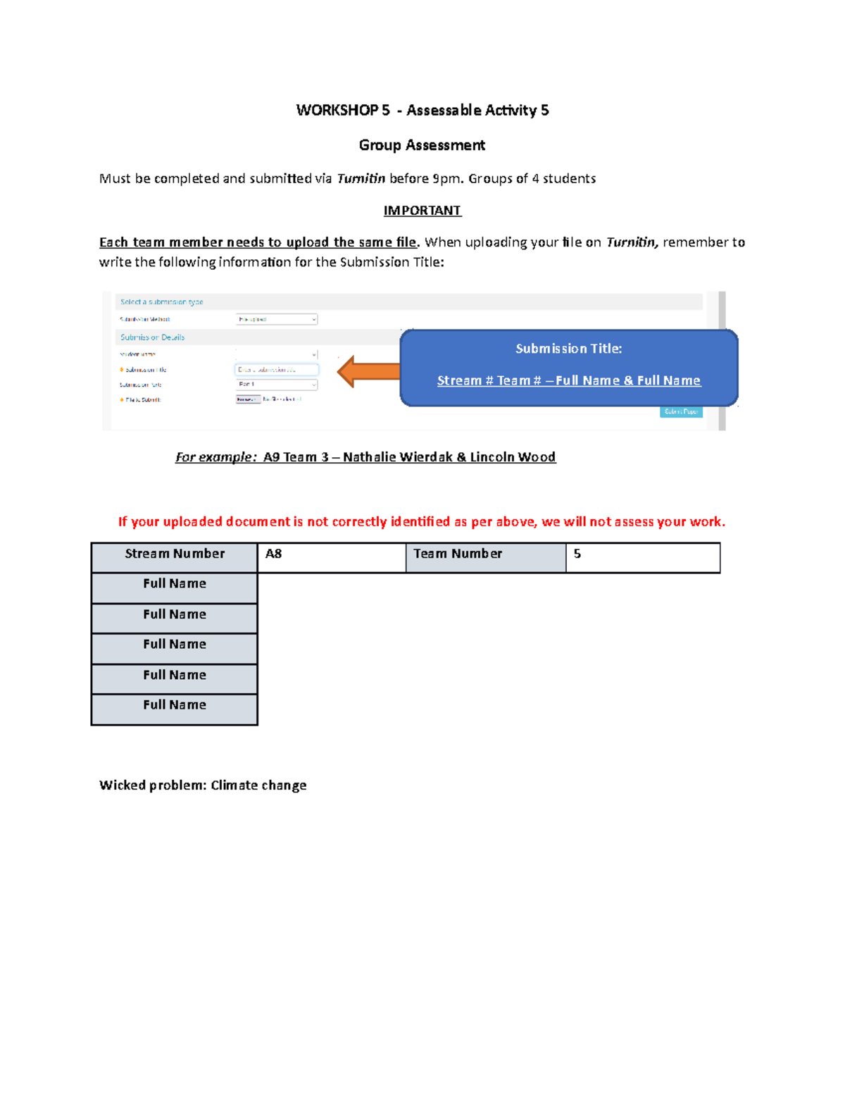 Workshop Activity 5 Tutorial Assignment 5 Got A Marks Probably The Easiest Assignment There