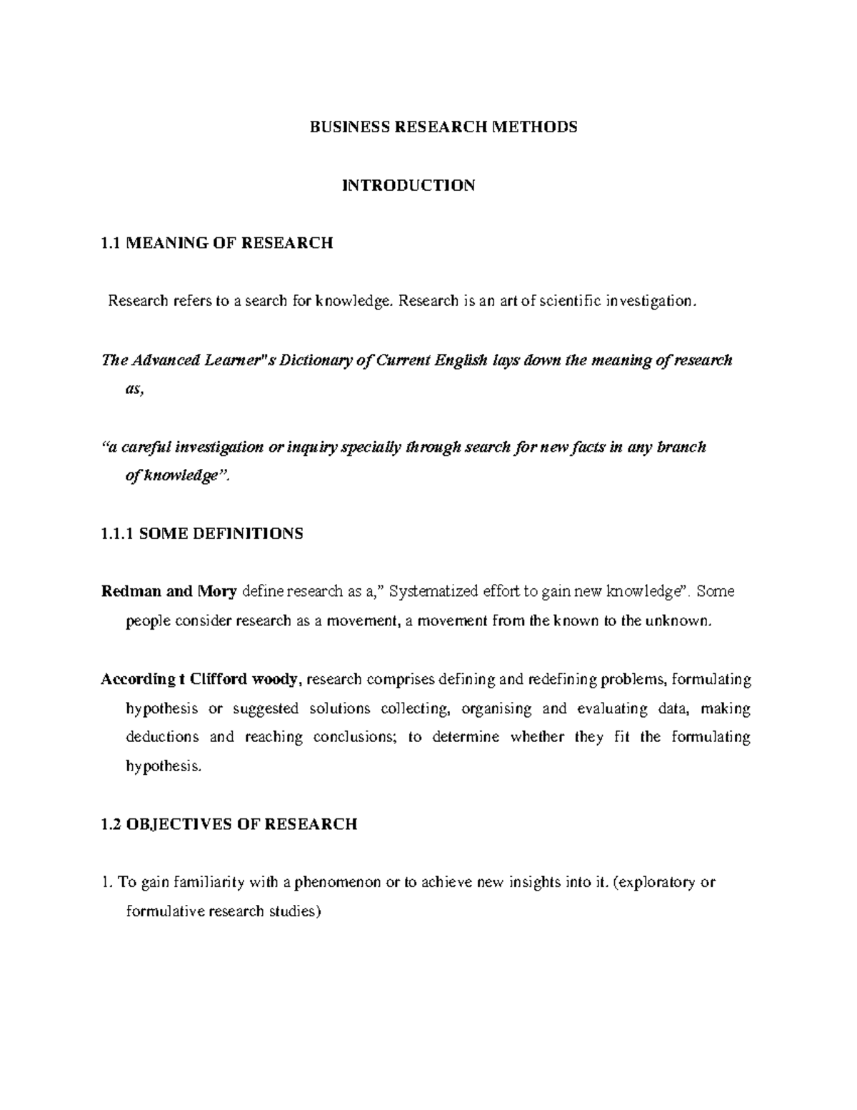 Business Research Methods 4 modules - BUSINESS RESEARCH METHODS ...