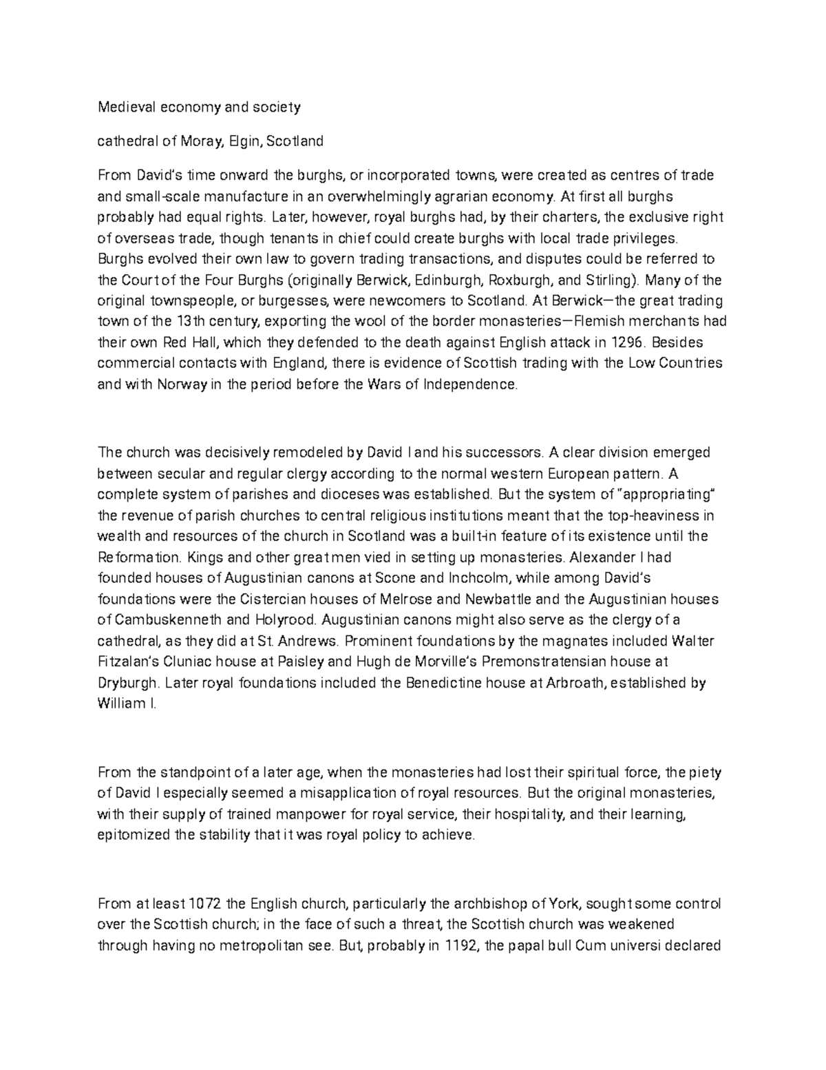 Medieval econom-WPS Office - Medieval economy and society cathedral of ...