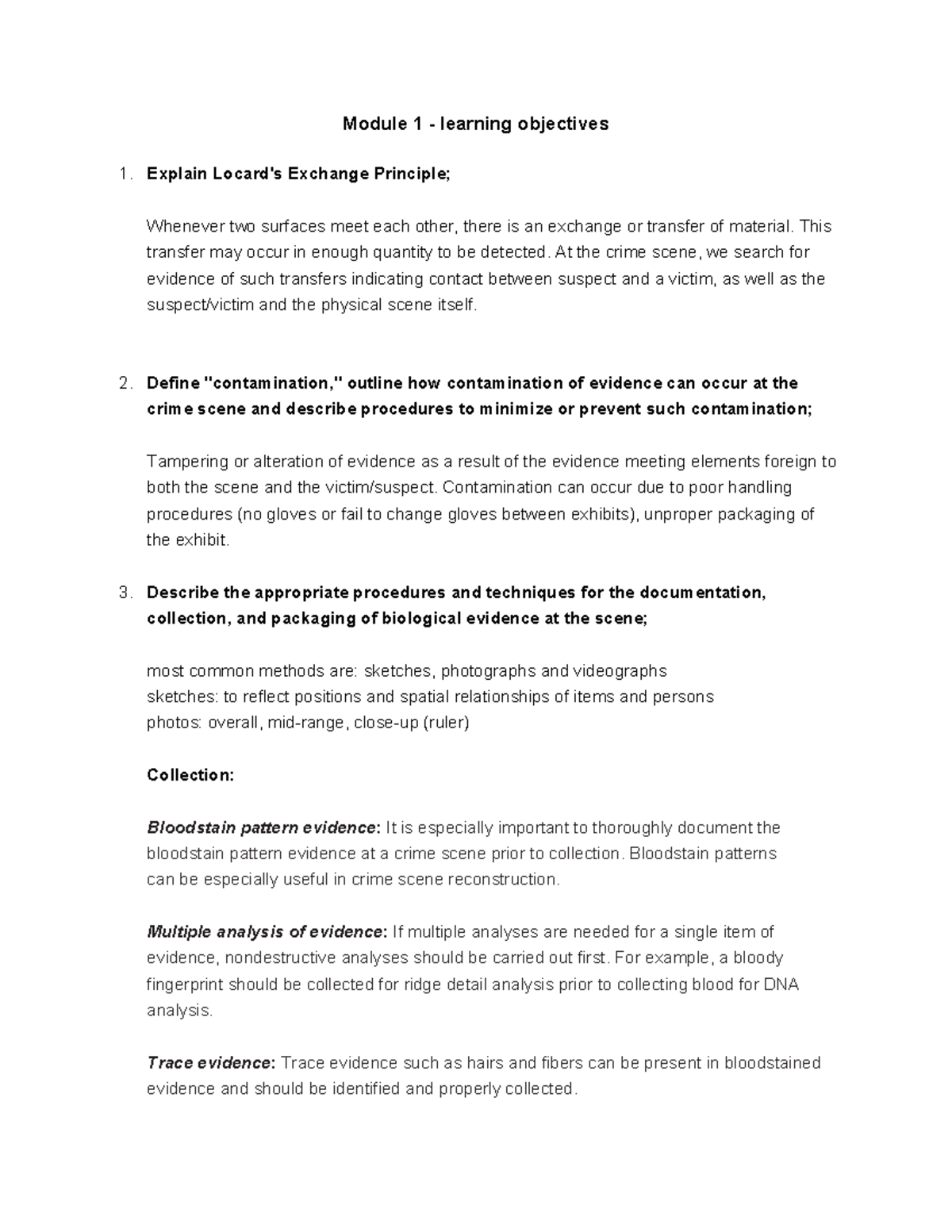 Module 1 learning objectives - Module 1 - learning objectives Explain ...