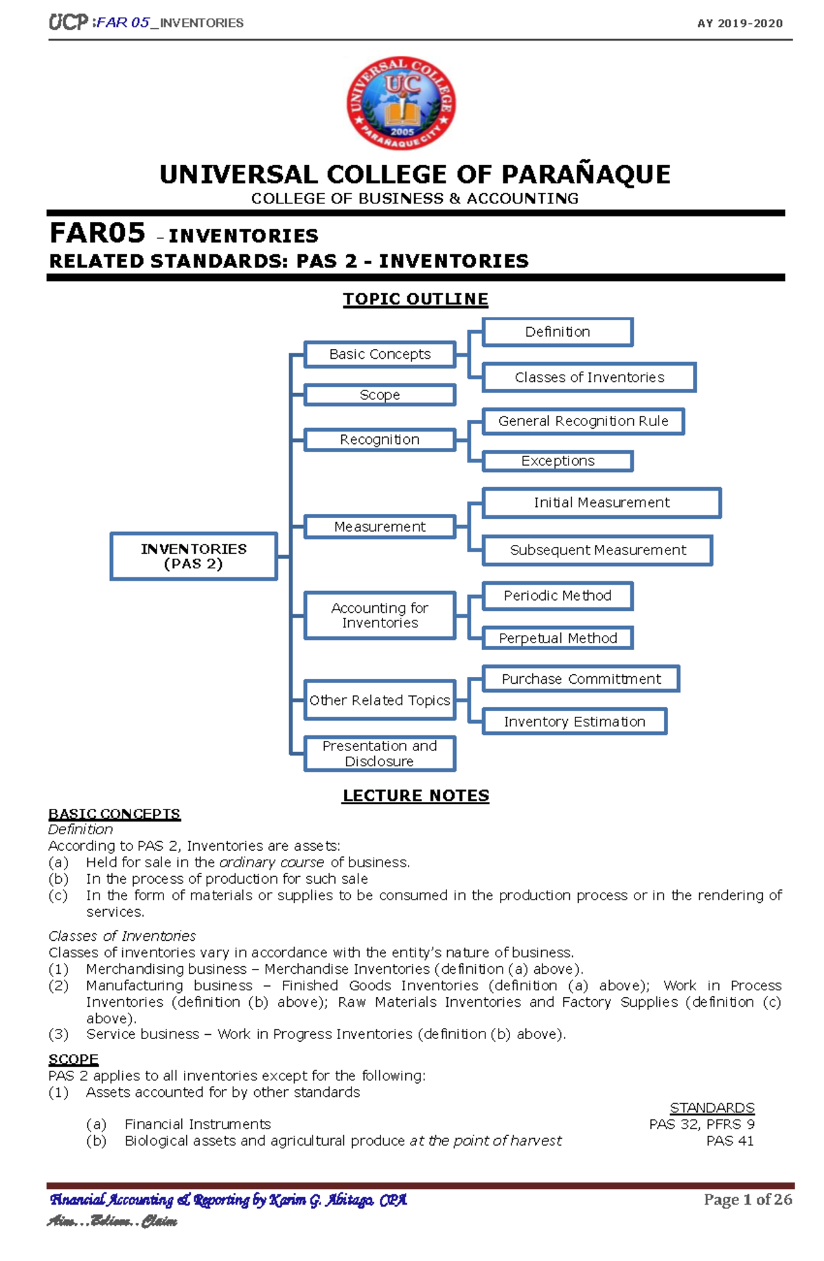 FAR-05- Inventories - Financial Accounting & Reporting by Karim G ...