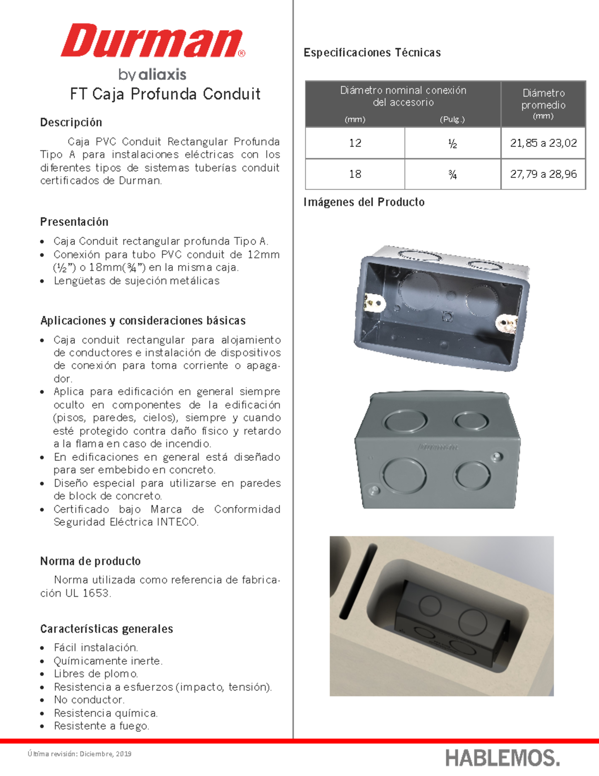 FT+Tipo+A+Caja+Profunda - Descripción Caja PVC Conduit Rectangular Profunda Tipo A para - Studocu