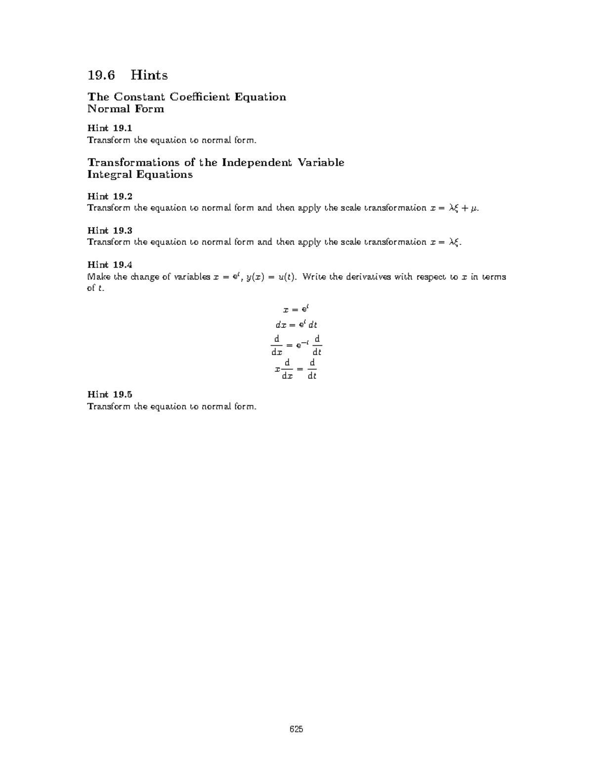 Ref MATH Adv Math Methods Sean Mauch-162 - 19 Hints The Constant ...
