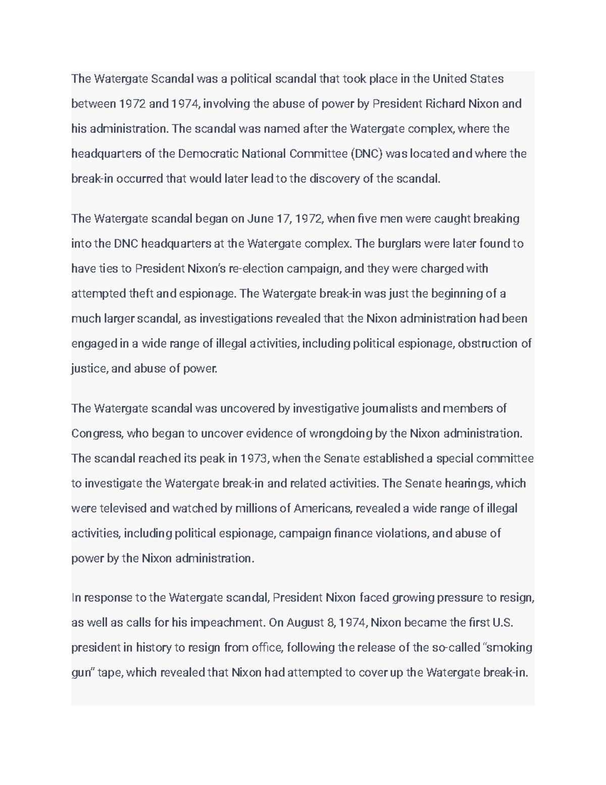 Watergate Scandal (1972-1974) - The Watergate Scandal was a political ...