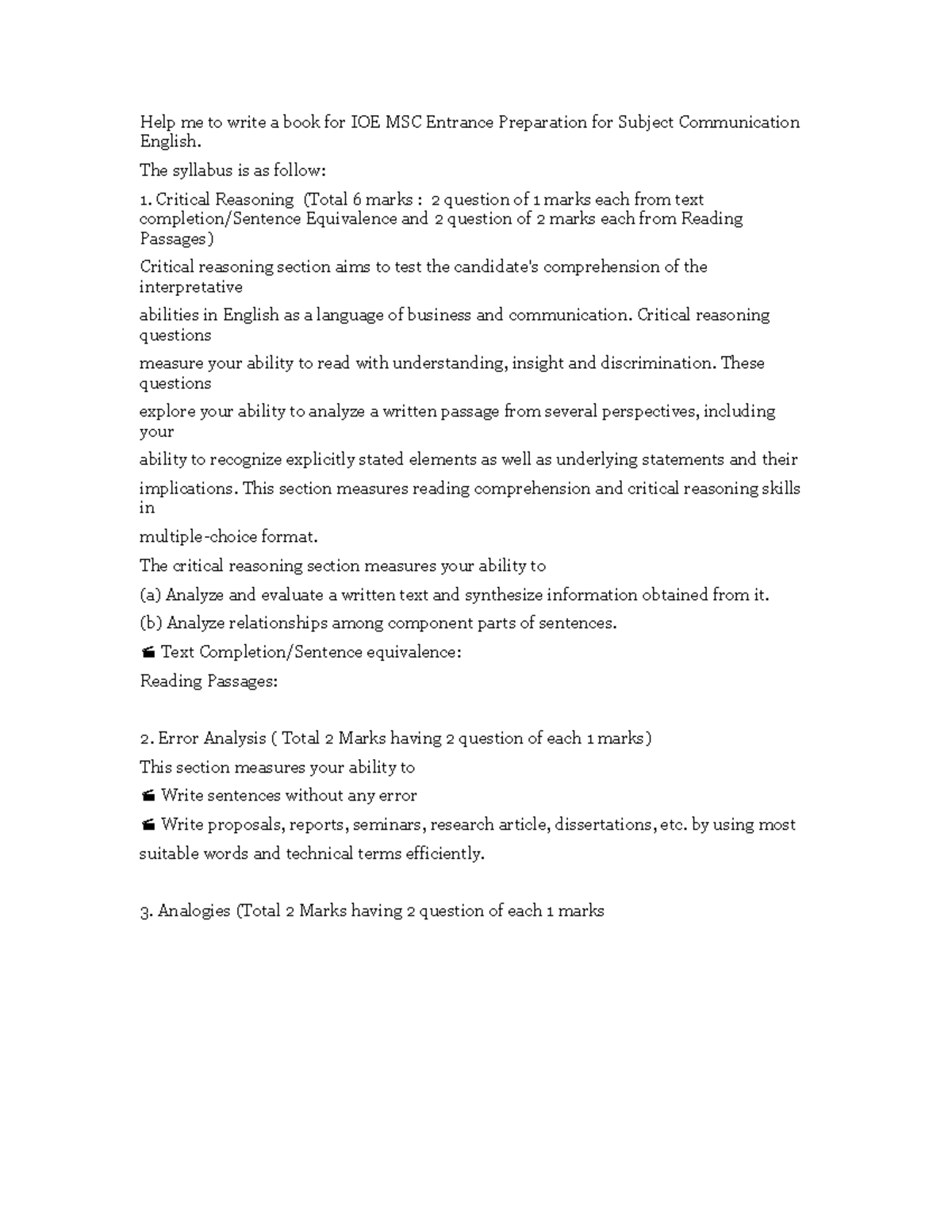 Doc46 - doc - Help me to write a book for IOE MSC Entrance Preparation ...