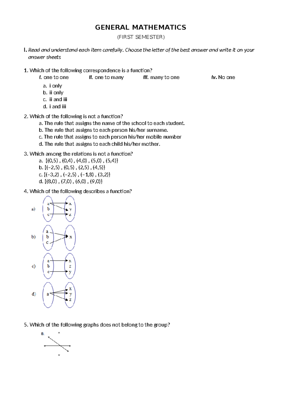 General-Mathematics-First-Quarter-Exam - GENERAL MATHEMATICS (FIRST ...