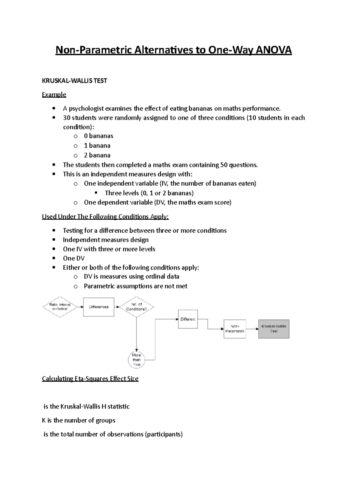 Non-Parametric Alternatives to One-Way Anova - Non-Parametric ...