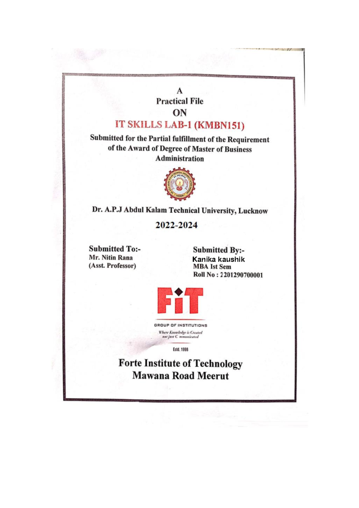 IT Skills lab (1) - It's really helpful - Masters of Business ...