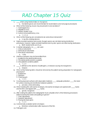 RAD Chapter 7 Quiz - Questions and Answers - RAD Chapter 7 Quiz Lack of ...