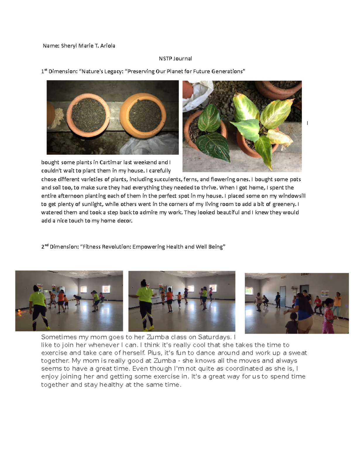 Journal - hope can help - Name: Sheryl Marie T. Ariola NSTP Journal 1 ...