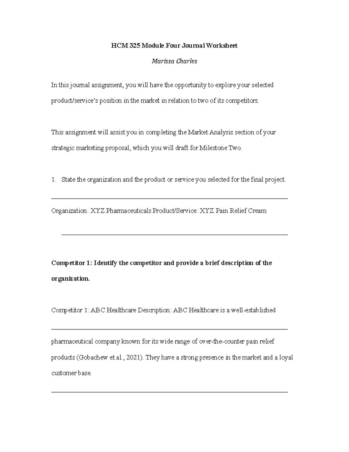Mod 4-HCM - This is a course work worksheet. - HCM 325 Module Four ...