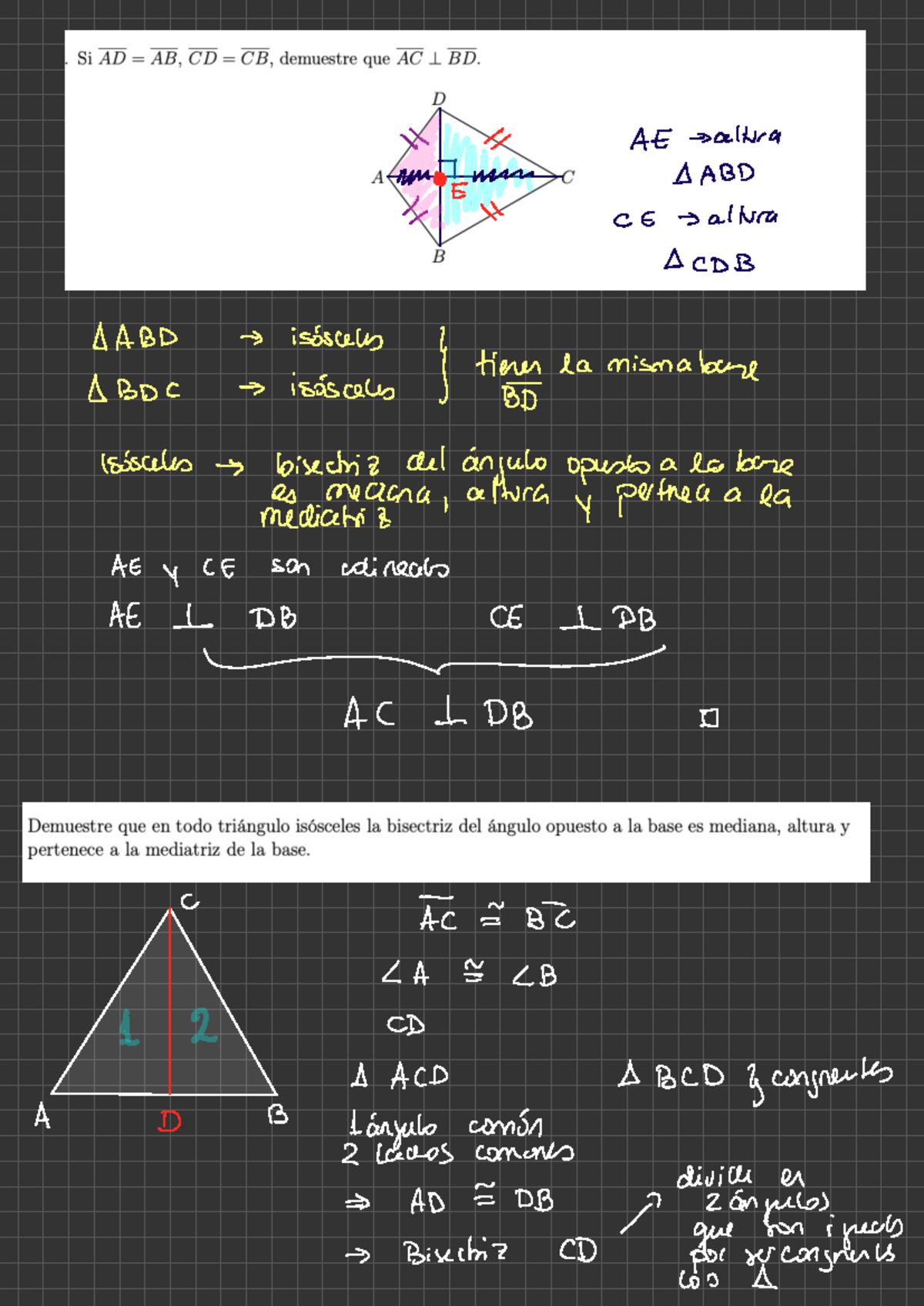 Geometría - Ejercicios resueltos - N ↑ AE-celtura nun ·T n A ABD E ↑ CE ...