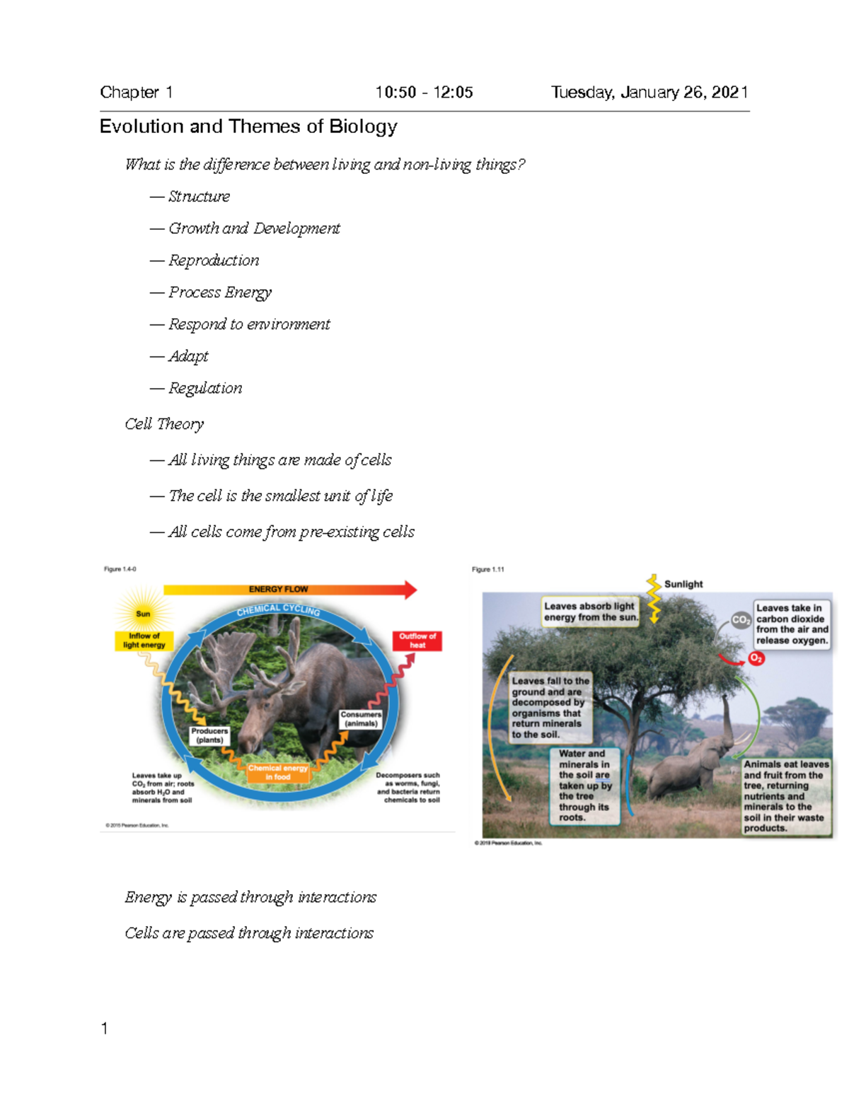B212 A Notes Chapter 1 - Chapter 1 10:50 - 12:05 Tuesday, January 26 ...