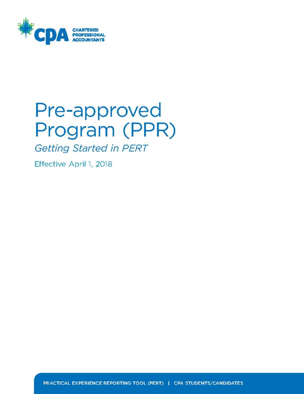 PERT User Guide - jhggkhfhgfjh - Pre-approved Program (PPR) Getting ...