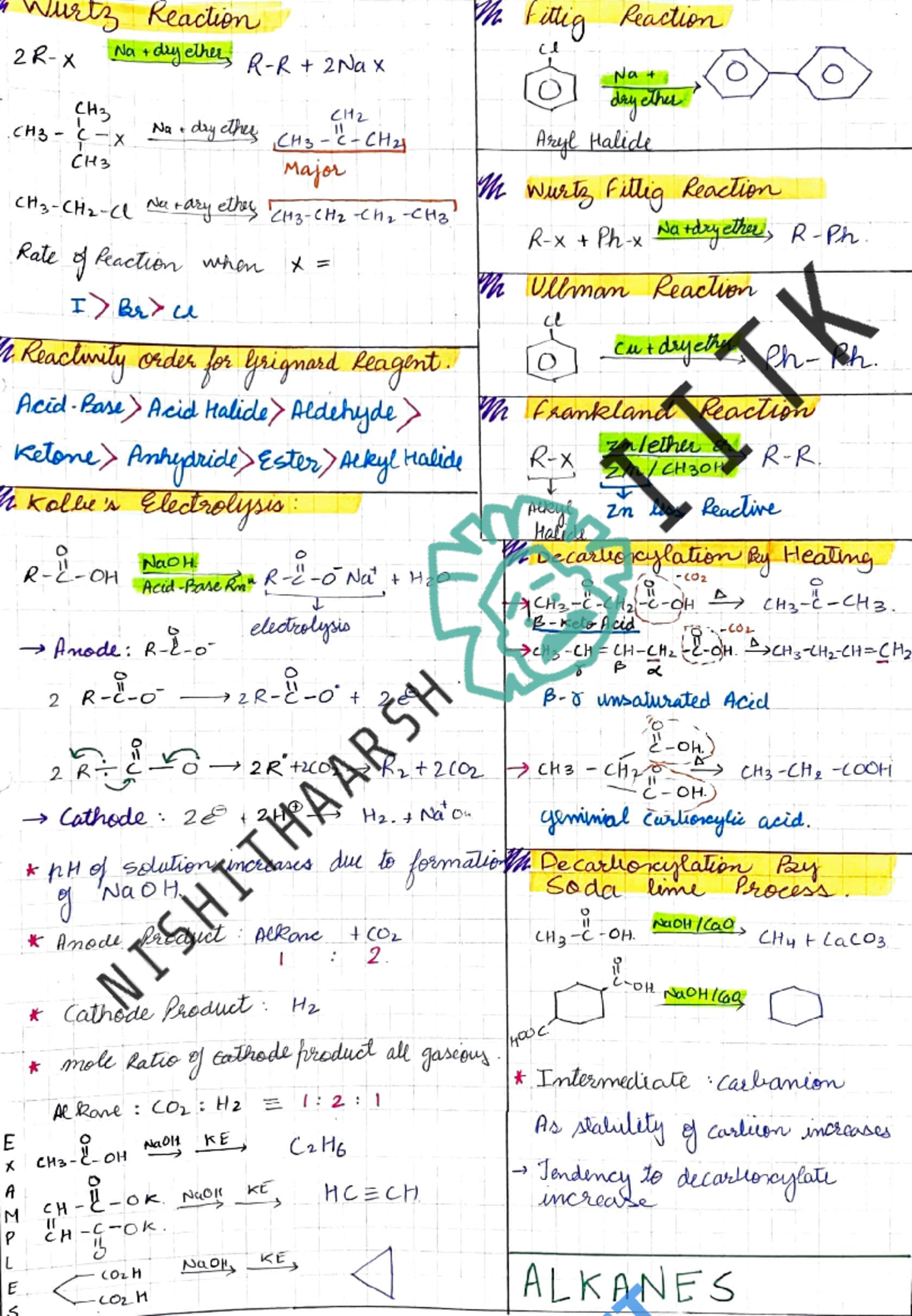 Hydrocarbons - IIT JEE NOTES - vv~ f I CH~- L -x - Studocu
