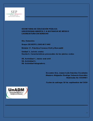 Modulo 17 Sesion 7 - • MÓDULO: 17 PRÁCTICA FORENSE CIVIL Y MERCANTIL ...