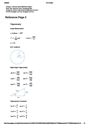 3 - Formula sheet - MTH 265 - Studocu