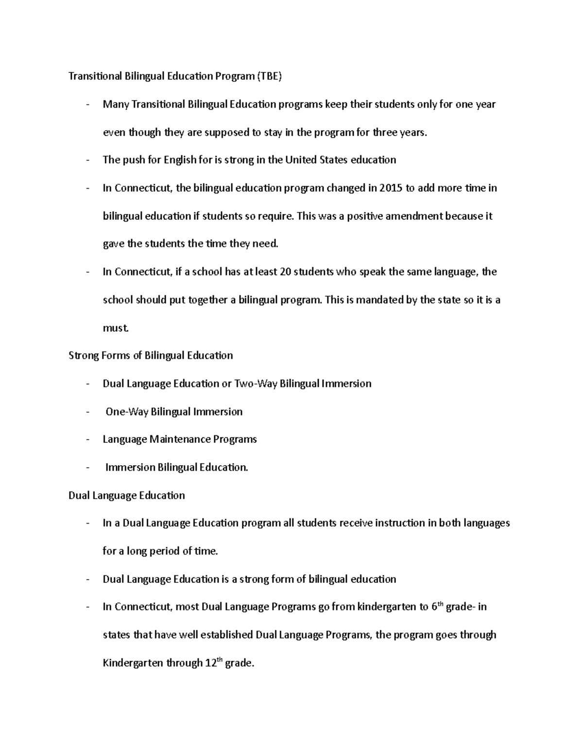 Transitional Bilingual Education Program 2 - The push for English for ...