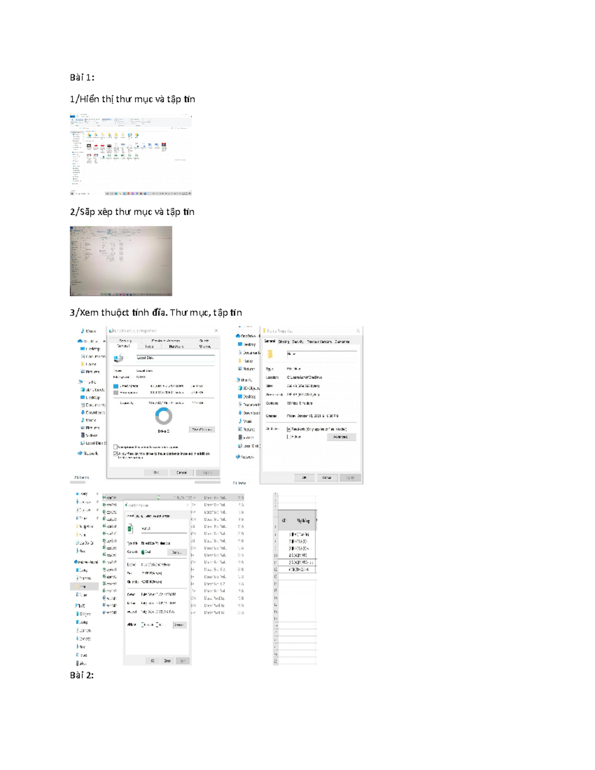 Thực hành công cụ thông dụng và sử dụng internet - Bài 1: 1/Hi n th thể ị ư m c và t p tnụ ậ 2 ...
