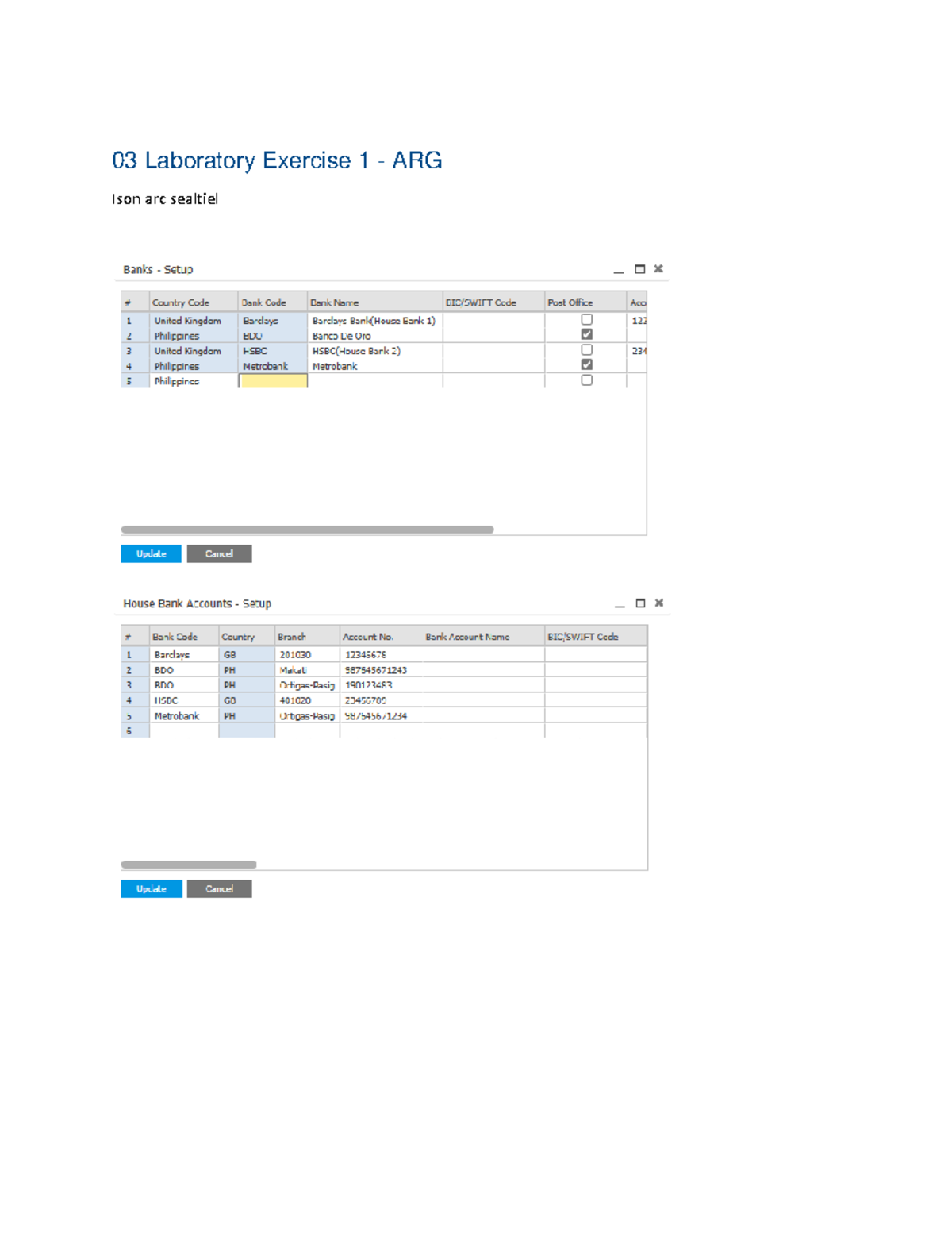 03 Laboratory Exercise 1 - ARG1 - 03 Laboratory Exercise 1 ARG Ison arc ...
