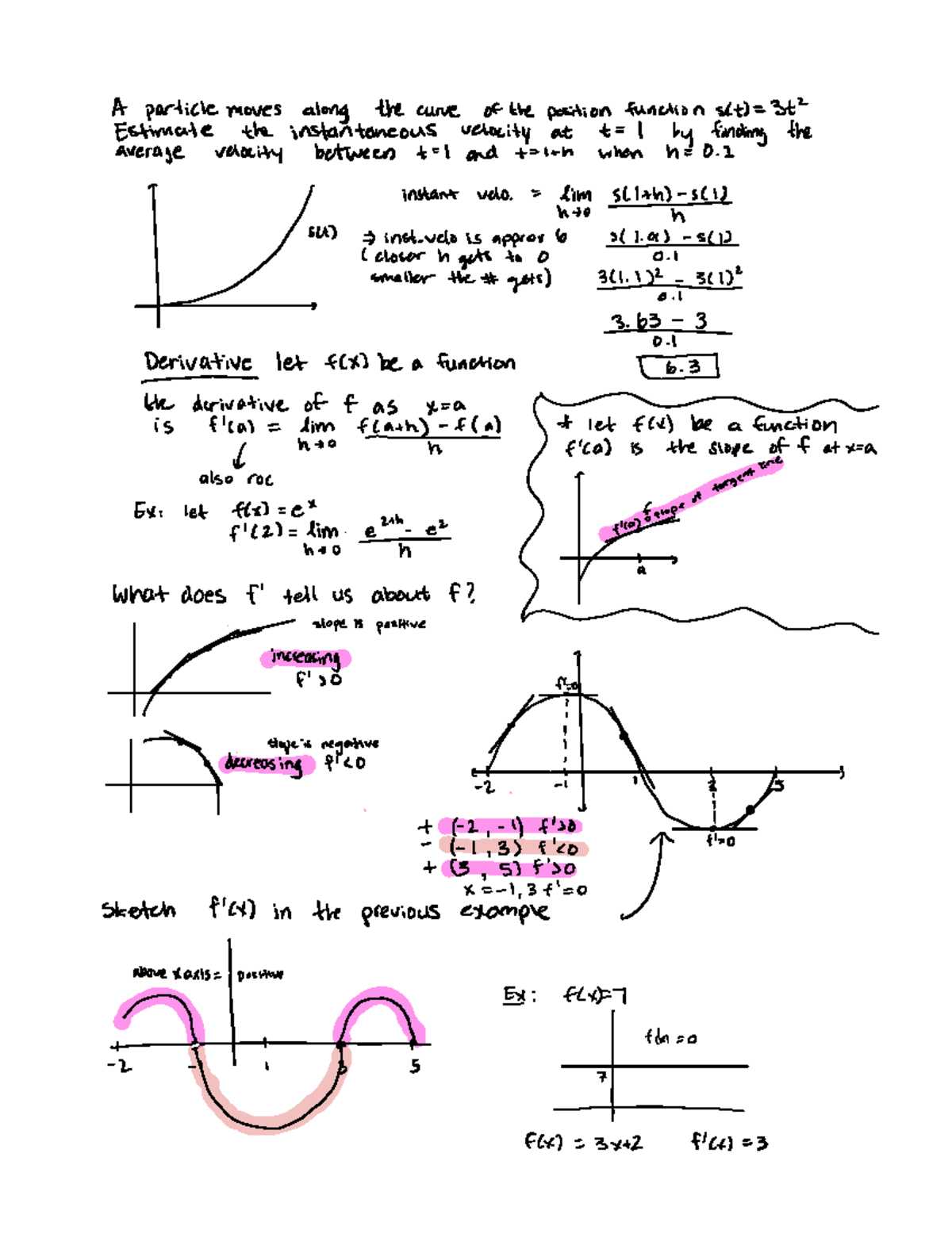 Note Sep 19, 2022 - Intro Calc functions - A particlemoves along the ...