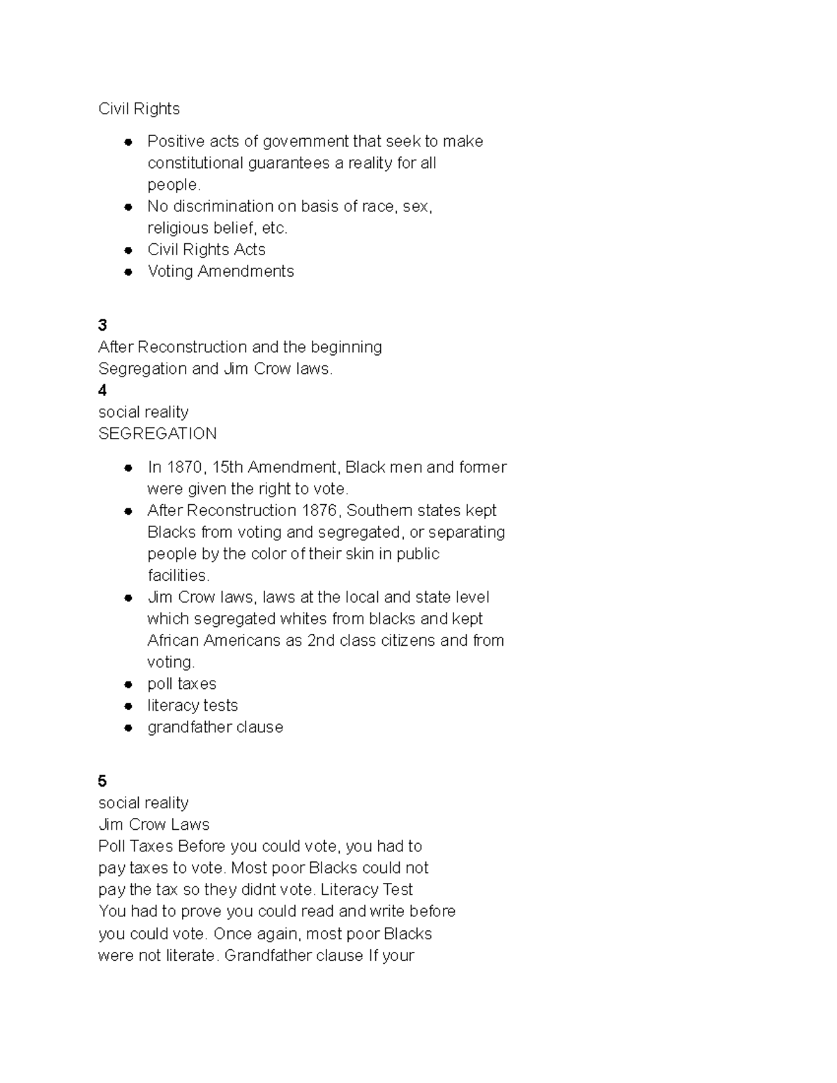 1950-1968 Part 1 - 1950-1968 Part 1 notes - Civil Rights Positive acts ...