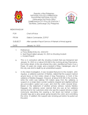 Cdi 3 lesson - CDI 3 - NOTES ON CRIME DETECTION AND INVESTIGATION CDI-3 ...