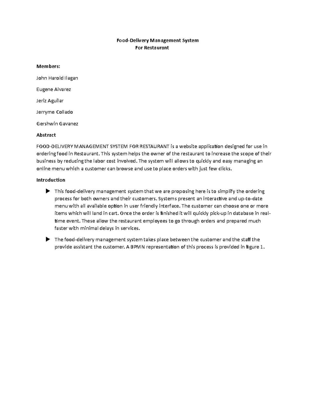 Fooddelivery Management project and innovative tachnology - Food ...