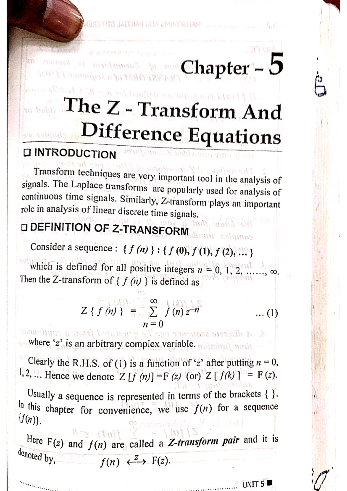 Z-Transforms - Transforms And Boundary Value Problems - Studocu