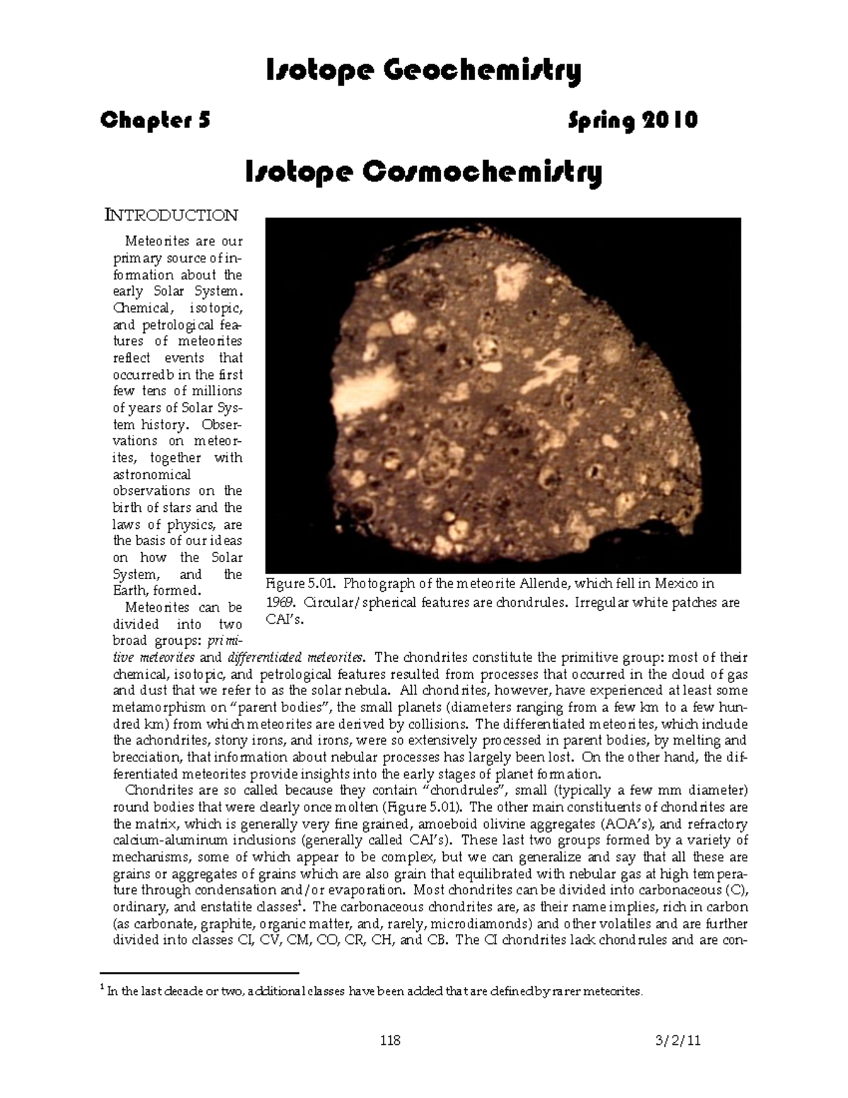 Lecture notes, lecture Chapter 5 and 6 - Isotope Geochemistry Chapter 5 ...