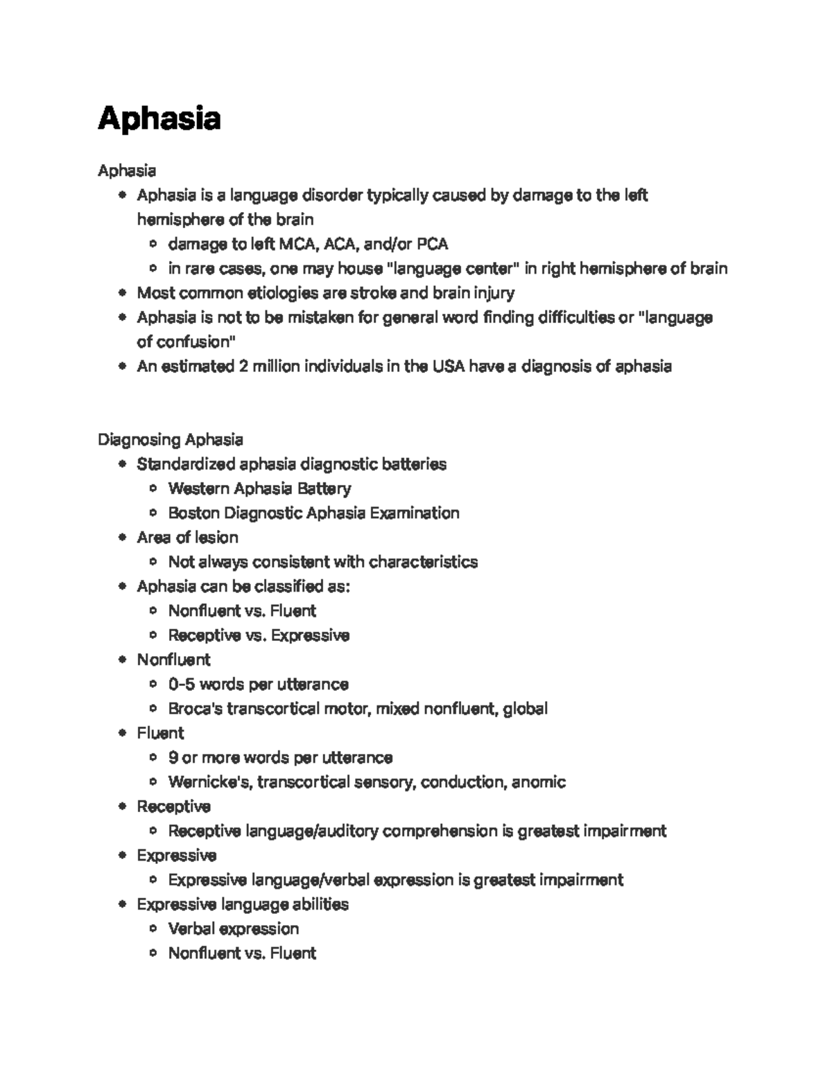 Aphasia - Master of Occupational Therapy course (first year) with Dr ...