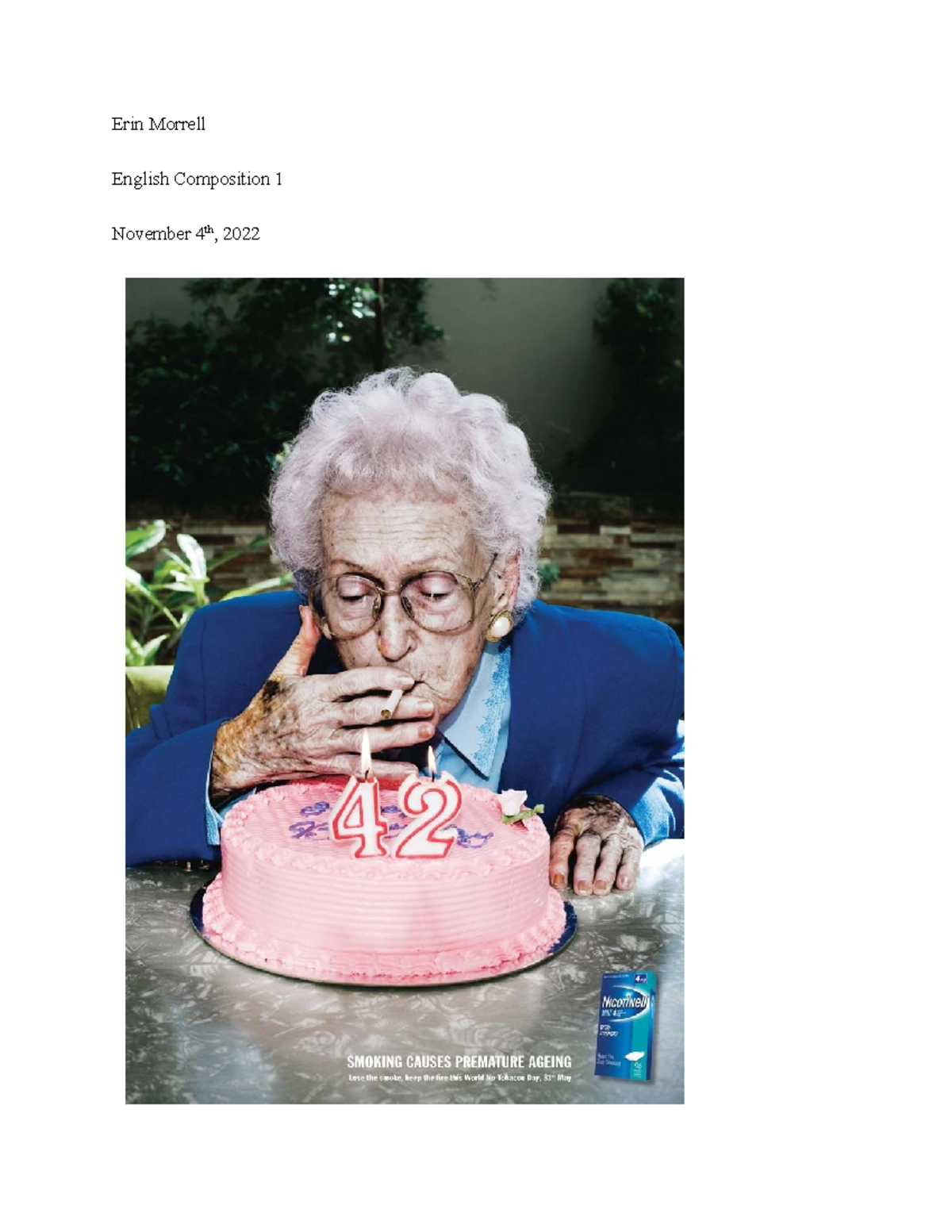 Image Analysis rough draft - Copy Sophia - Erin Morrell English Composition 1 November 4th, 2022 ...